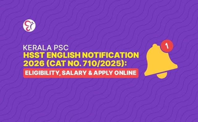 Kerala PSC HSST English Notification 2026 (Cat No. 710/2025 ...